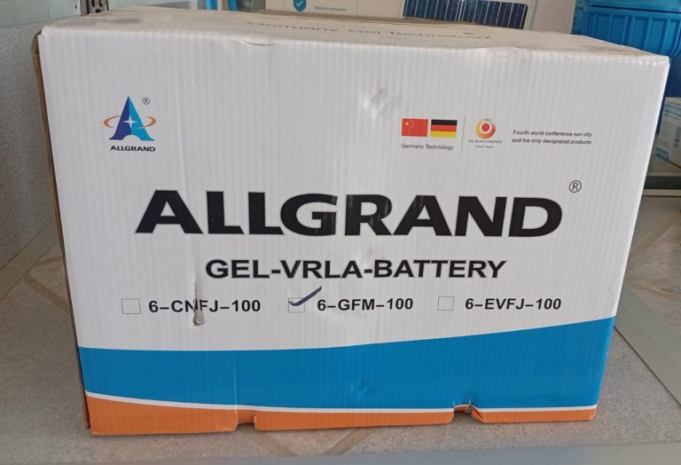 Allgrand 12V 100Ah Solar Gel Battery – Atwin Engineering